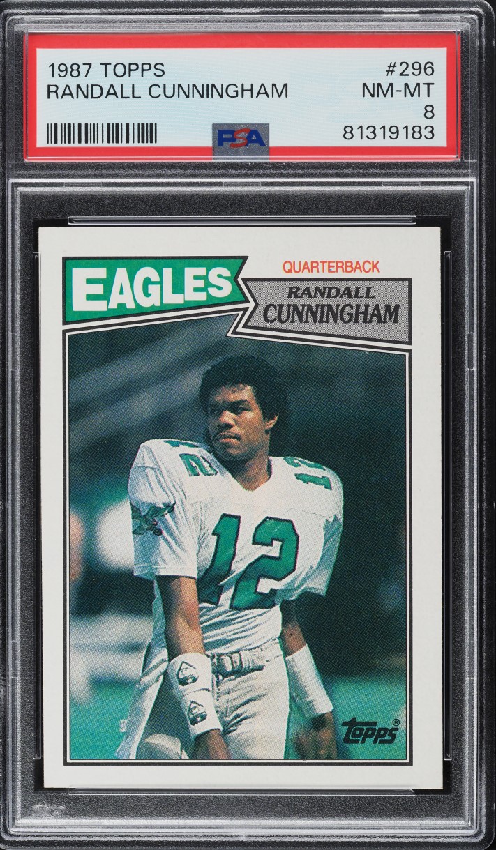 1987 Topps Football Randall Cunningham ROOKIE #296 PSA 8 NM-MT on ...