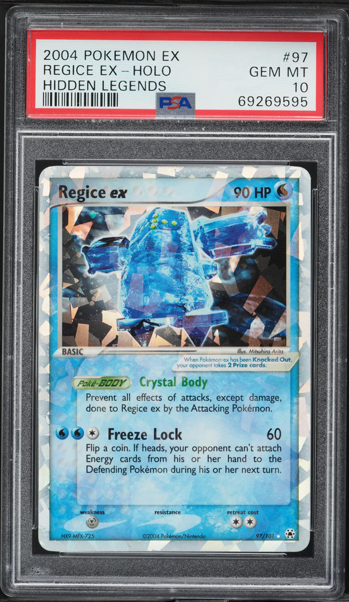 2004 Pokemon EX Hidden Legends Holo Regice ex #97 PSA 10 GEM MINT on ...