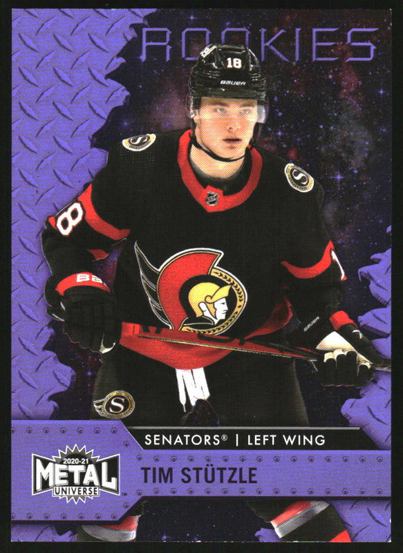 2020-21 Metal Universe Purple Spectrum #140 Tim Stutzle RC /199 on ...