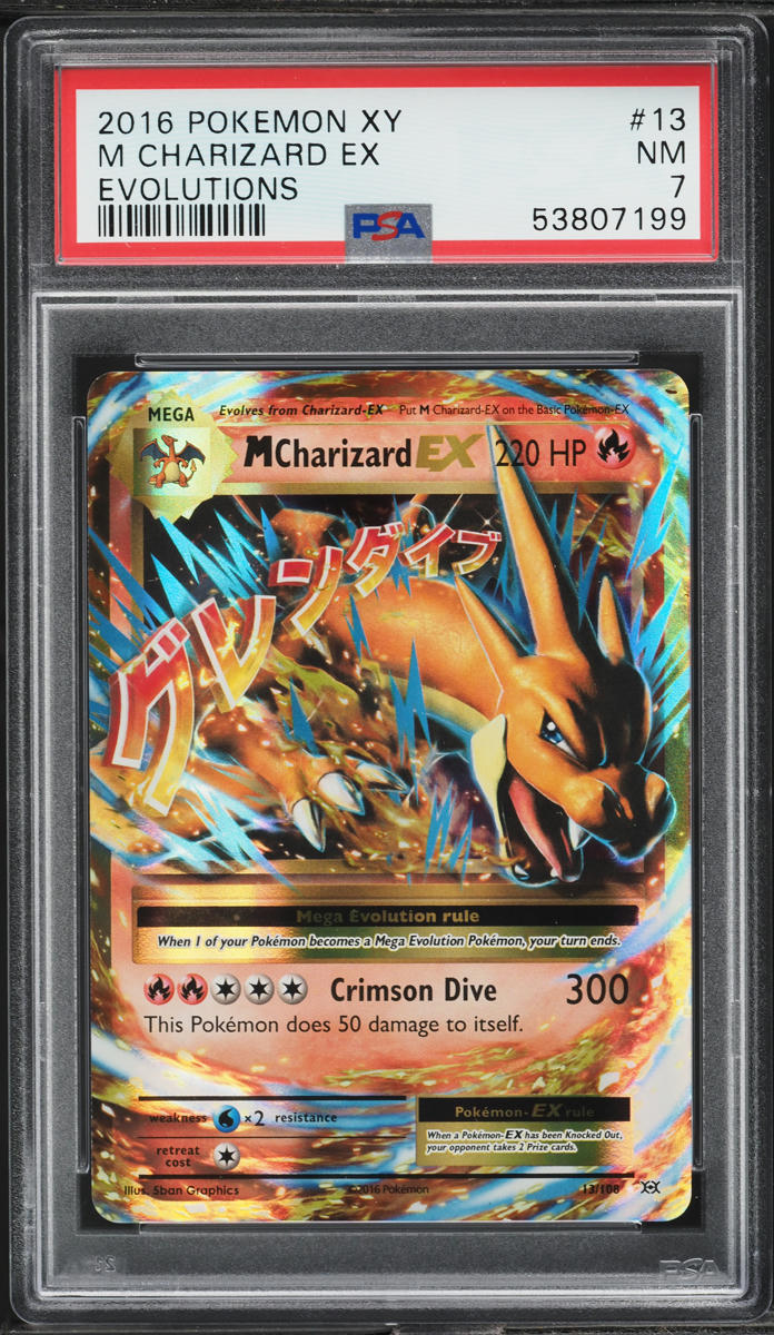 2016 Pokemon XY Evolutions M Charizard EX #13 PSA 7 NRMT on Fanatics ...