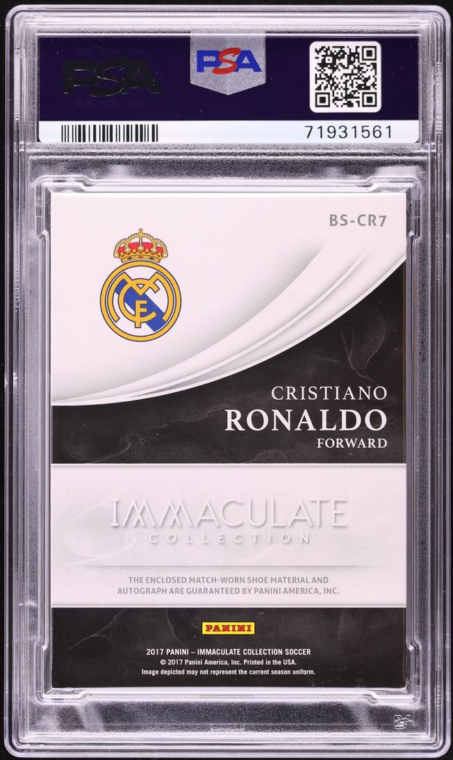 2017 Immaculate Collection Boot Platinum Cristiano Ronaldo PATCH AUTO ...