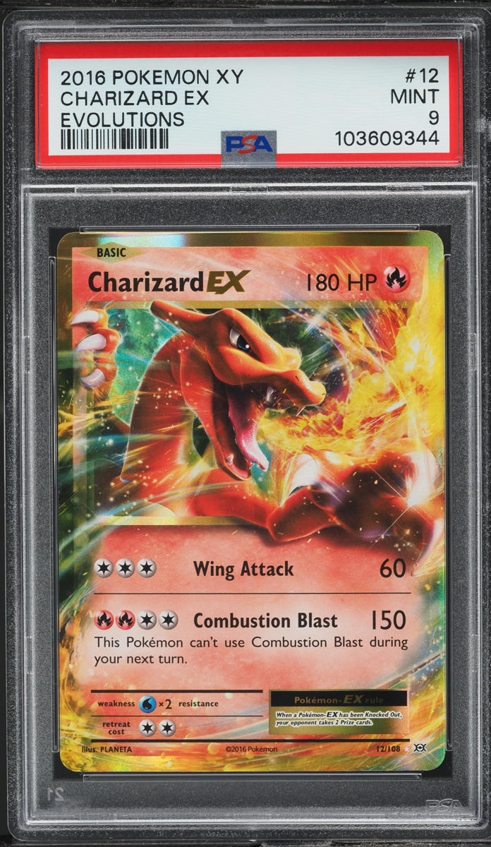 2016 Pokemon XY Evolutions Charizard EX #12 PSA 9 MINT on Fanatics Collect