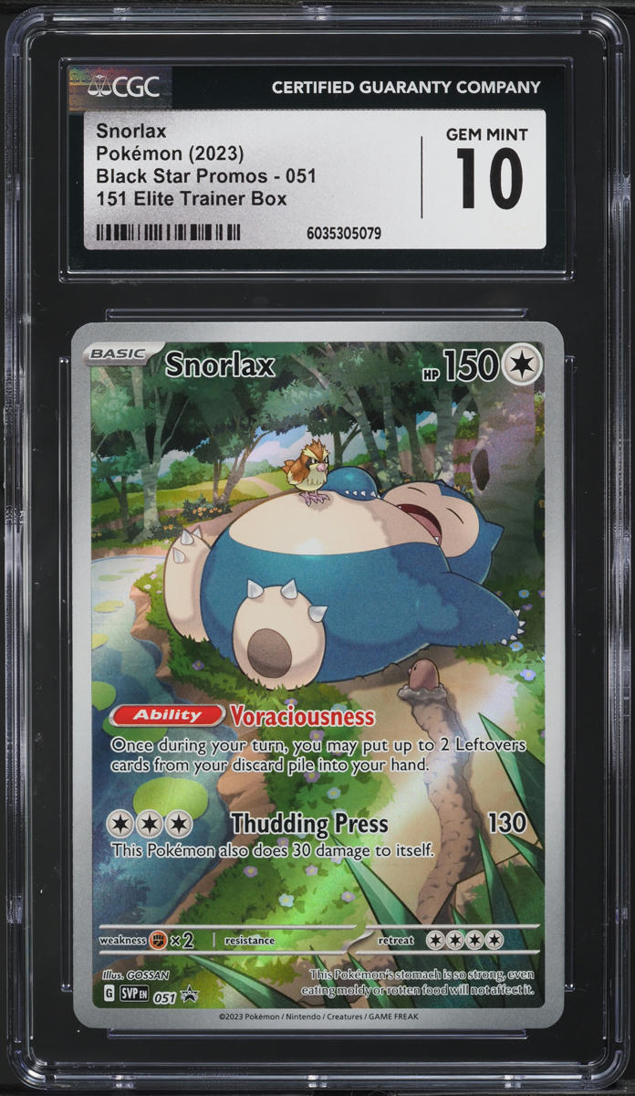 2023 Pokemon SV 151 Black Star Promo Elite Trainer Box Snorlax #51 CGC 10 GEM on Fanatics Collect