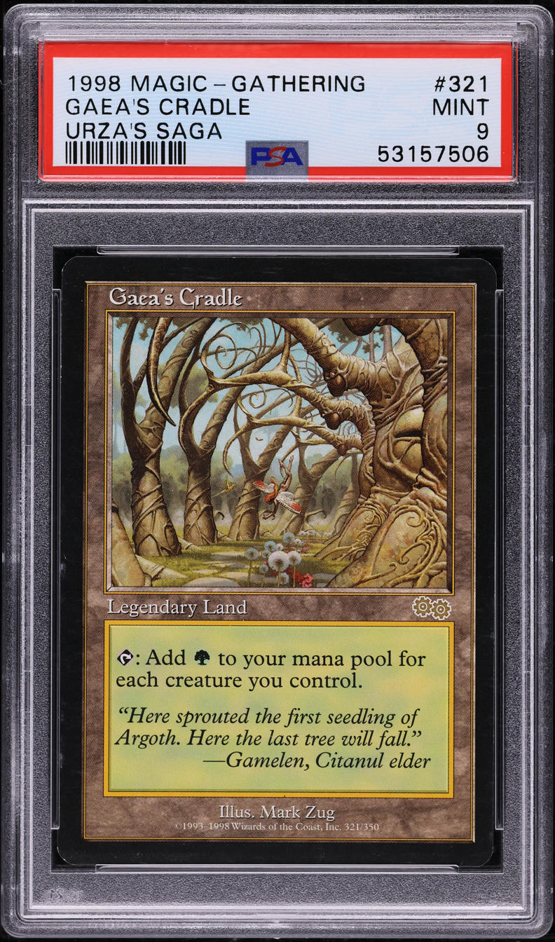 1998 Magic The Gathering MTG Urza's Saga Gaea's Cradle PSA 9 MINT on ...