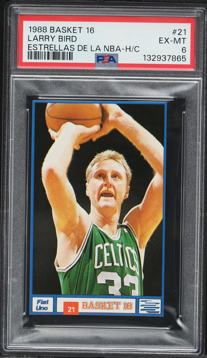 1988 Basket 16 Las Estrellas De La NBA Hand Cut Larry Bird #21 PSA 6 ...