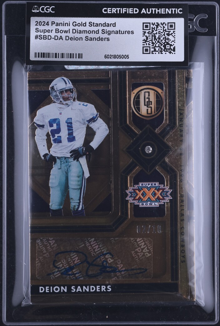 2024 Panini Gold Standard Super Bowl Diamond Deion Sanders AUTO /10 CGC ...