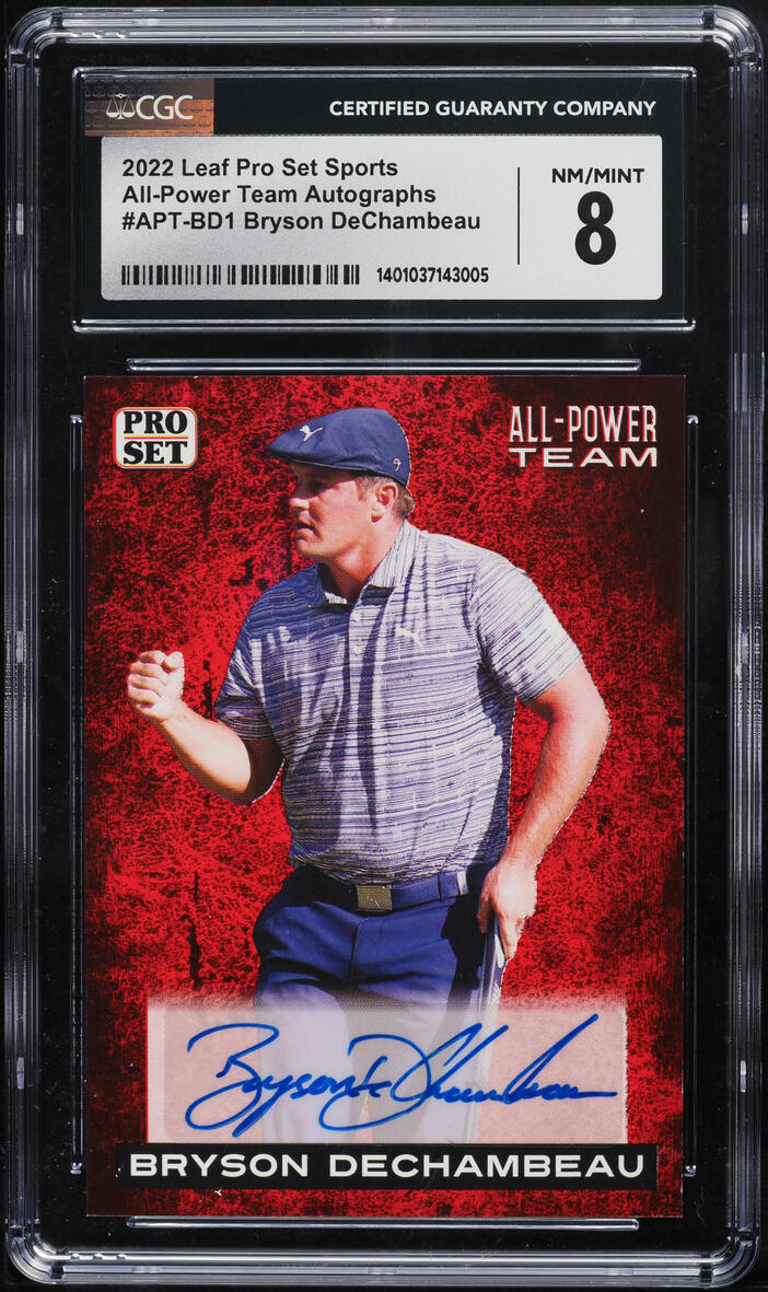 2022 Leaf Pro Set Sports All-Power Team Bryson DeChambeau AUTO #APT-BD1 ...