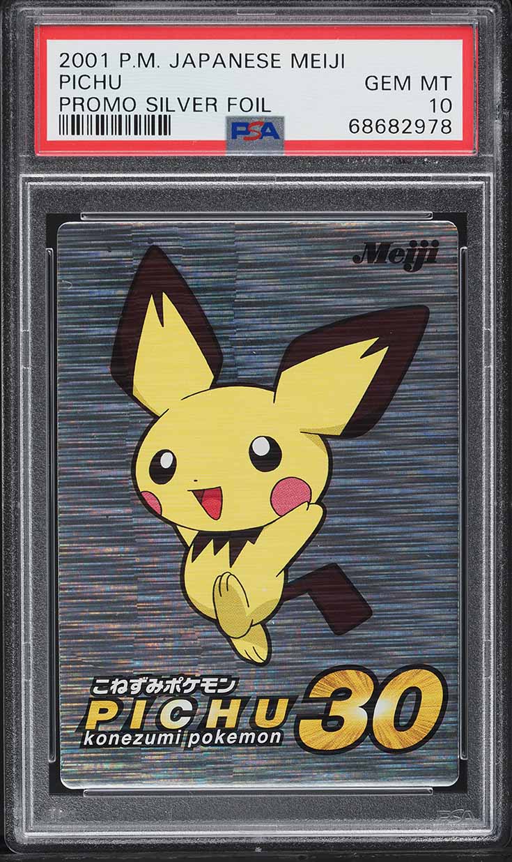 2001 Pokemon Japanese Meiji Promo Silver Foil Pichu PSA 10 GEM MINT on ...