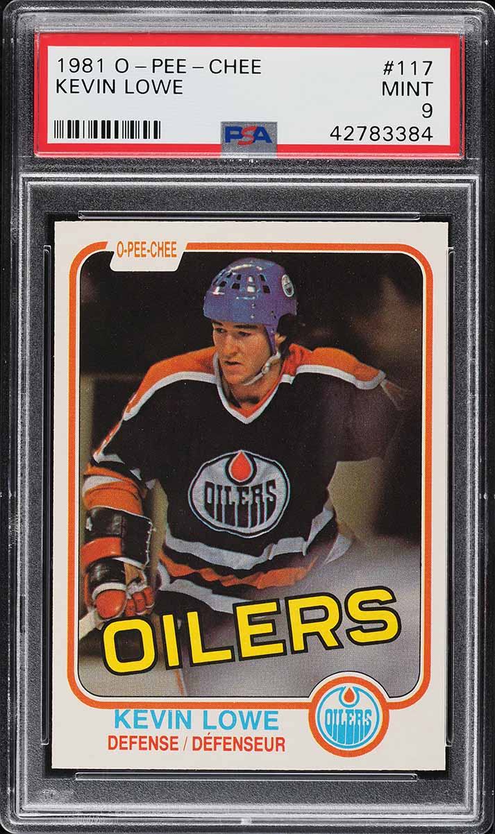 1981 O-Pee-Chee Hockey Kevin Lowe ROOKIE #117 PSA 9 MINT on Fanatics ...
