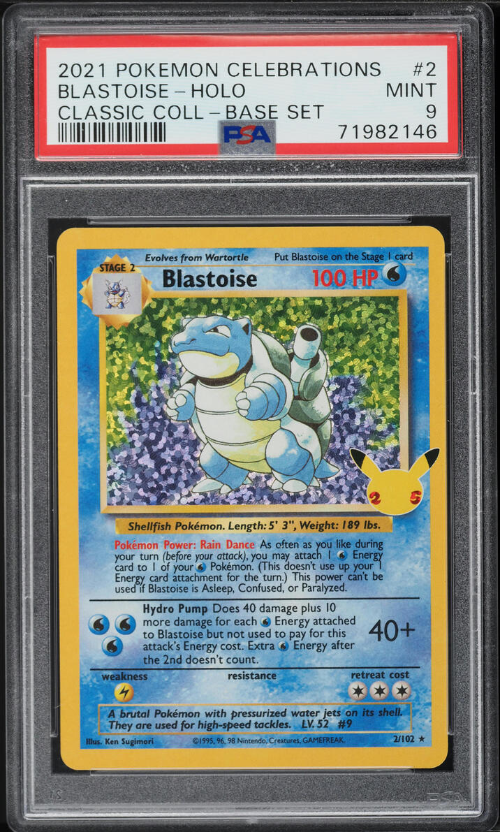2021 Pokemon SWSH Celebrations Classic Collection Holo Blastoise #2 PSA ...
