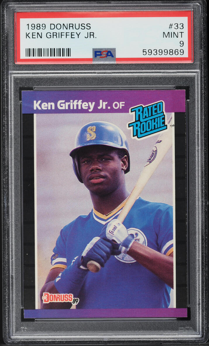 1989 Donruss Ken Griffey Jr. ROOKIE #33 PSA 9 MINT on Fanatics Collect