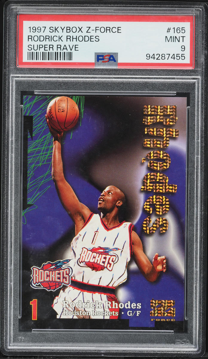 1997 Skybox Z-Force Super Rave Rodrick Rhodes ROOKIE /50 #165 PSA 9 ...