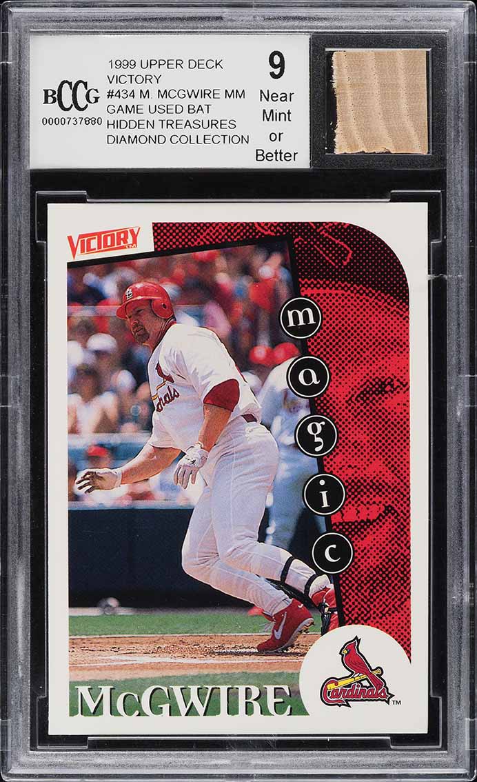 1999 Upper Deck Victory Mark McGwire BAT PATCH #434 BCCG 9 on Fanatics ...