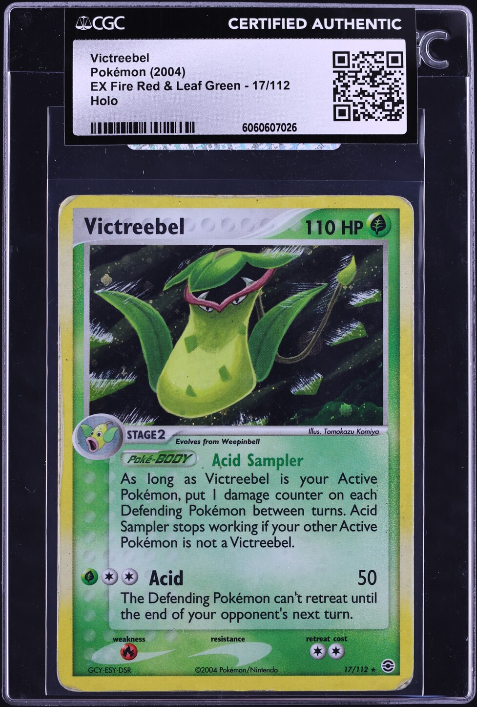 2004 Pokemon EX Fire Red & Leaf Green Holo Victreebel #17 CGC AUTH on ...