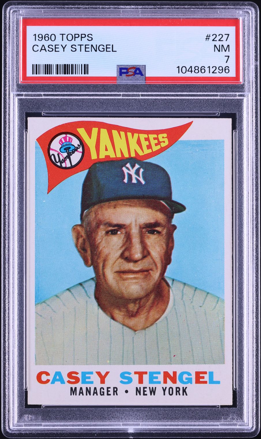 1960 Topps Casey Stengel #227 PSA 7 NRMT on Fanatics Collect