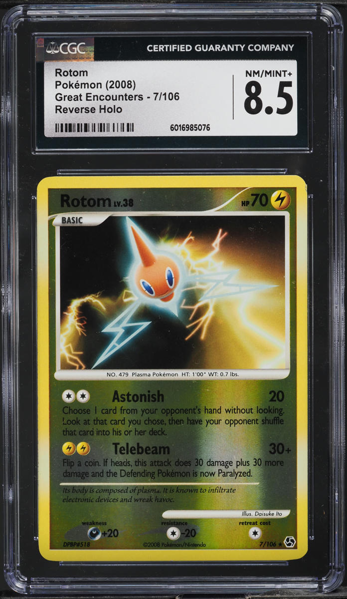 2008 Pokemon Diamond & Pearl Great Encounters Reverse Holo Rotom #7 CGC 8.5 on Fanatics Collect