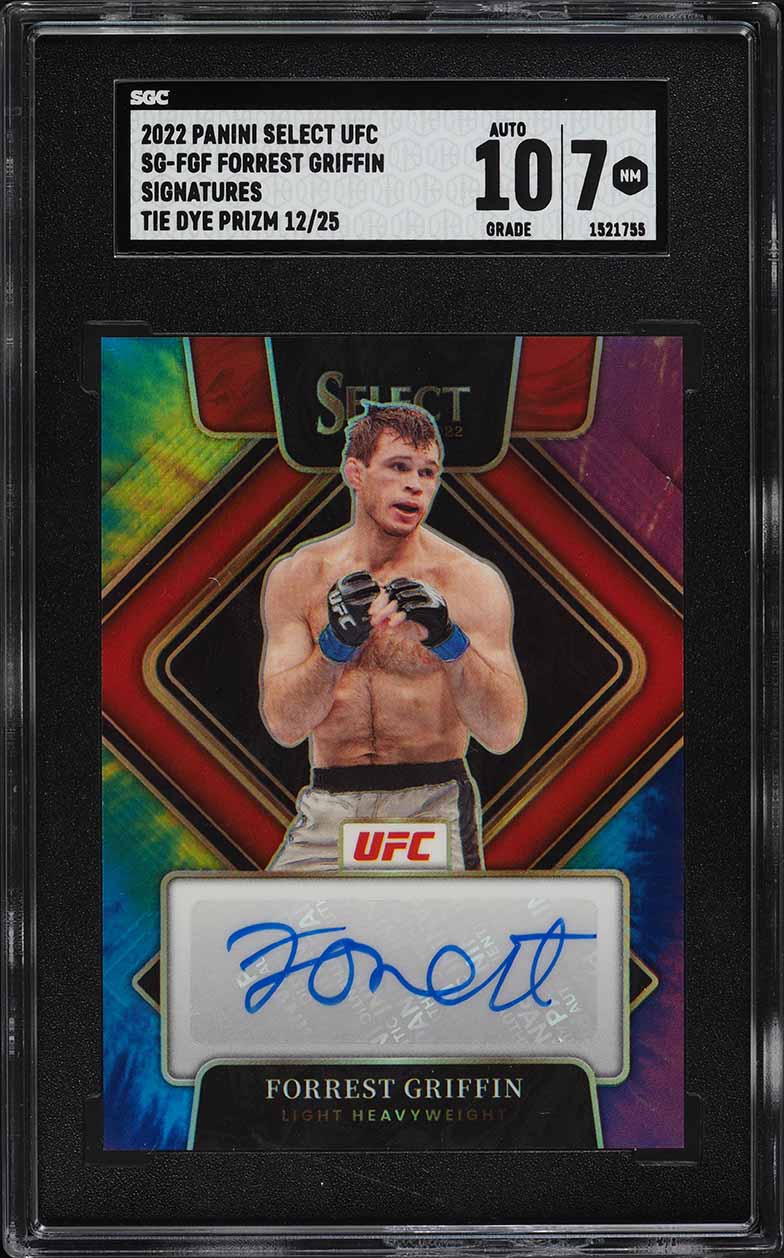 2022 Select UFC Signatures Tie-Dye Prizm Forrest Griffin AUTO /25 #SG ...