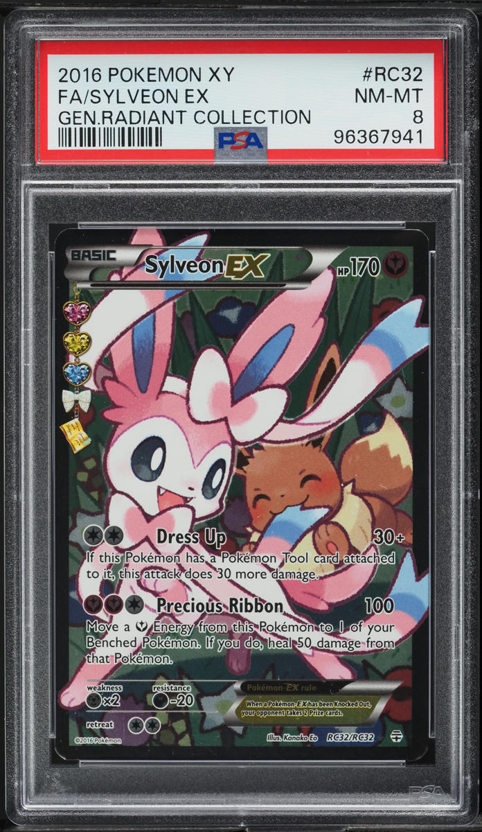 2016 Pokemon XY Generations Radiant Collection Full Art Sylveon EX #RC32 PSA 8 on Fanatics Collect
