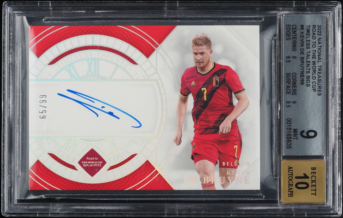 2022 National Treasures Timeless Talents Kevin De Bruyne AUTO /99 #TS ...