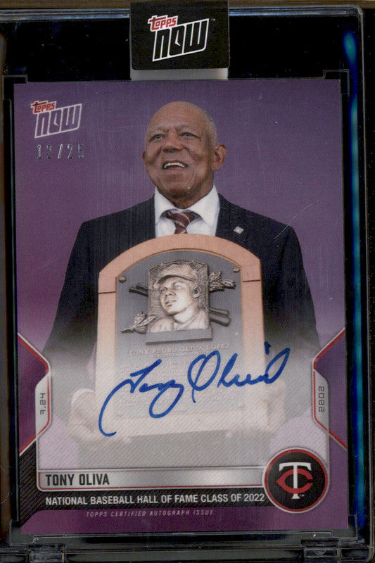 2022 Topps Now Autographs Purple #589C Tony Oliva Auto /25 on Fanatics ...