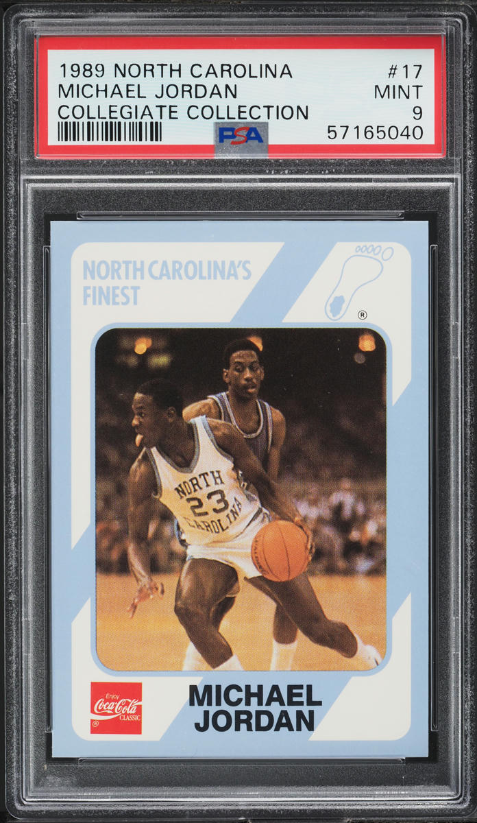 1989 North Carolina Collegiate Collection Michael Jordan #17 PSA 9 MINT ...