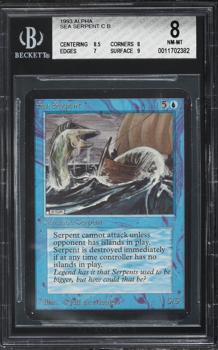 1993 Magic The Gathering MTG Alpha Sea Serpent BGS 8 NM-MT on Fanatics ...