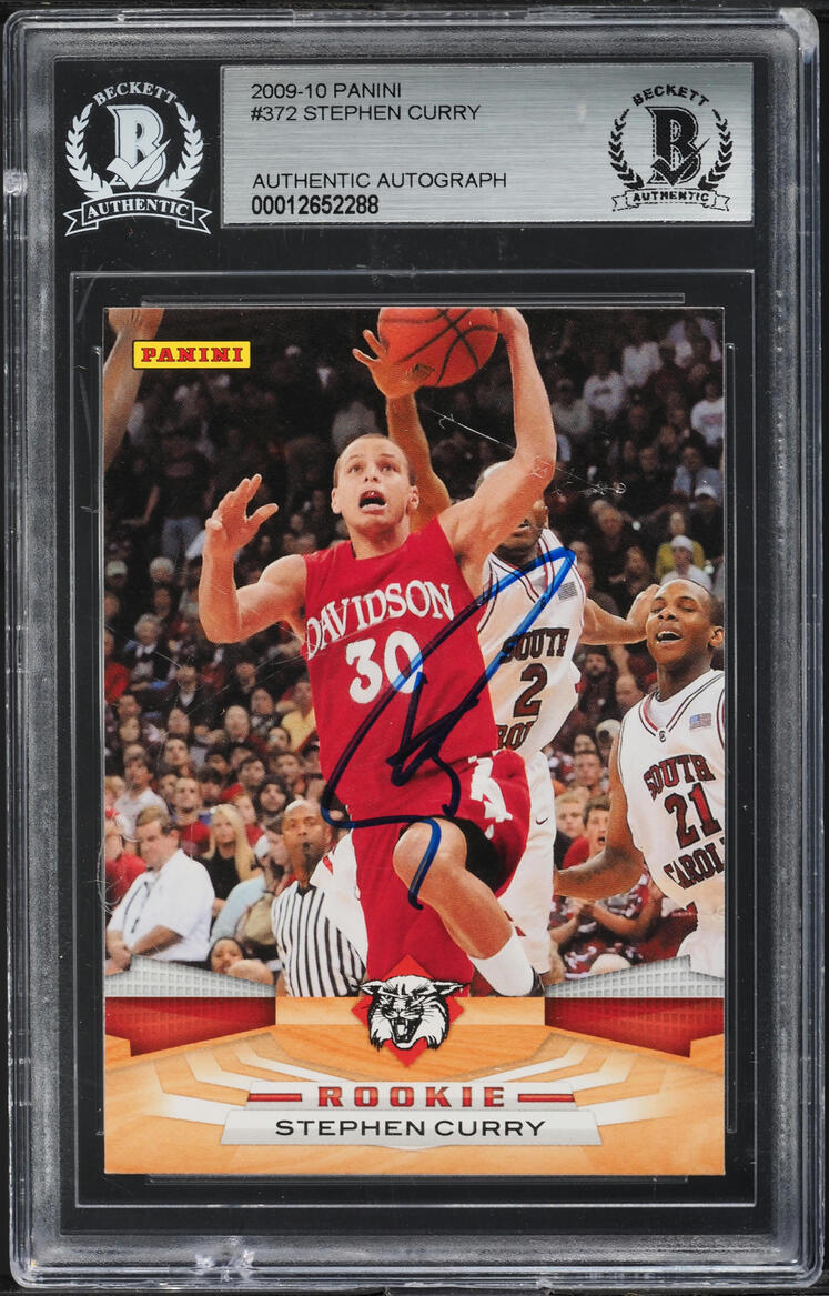 2009 Panini Basketball Stephen Curry ROOKIE AUTO #372 BAS BGS AUTH on ...