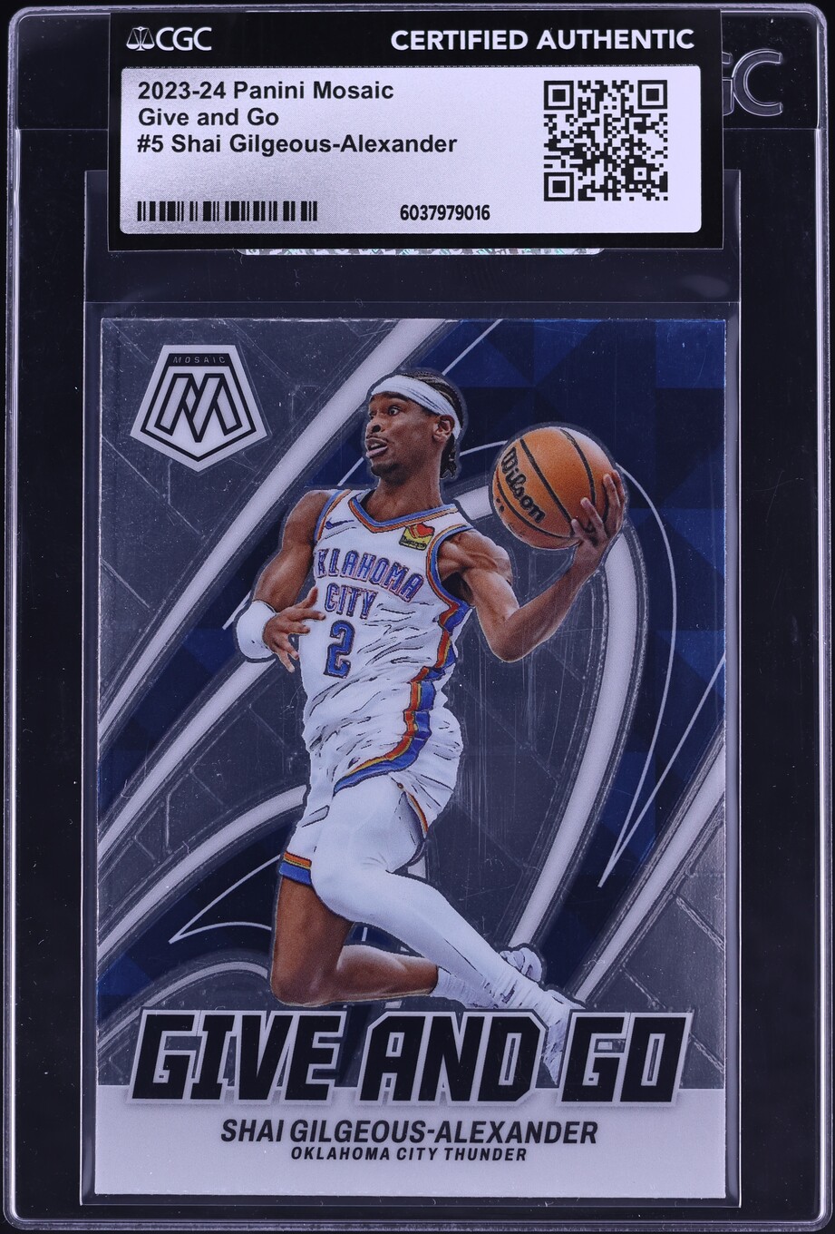 2023 Panini Mosaic Give And Go Shai Gilgeous-Alexander #5 CGC AUTH on ...