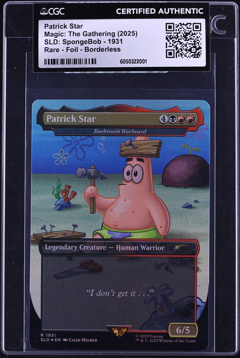 2025 Magic The Gathering MTG SLD SpongeBob Foil Borderless Patrick Star ...