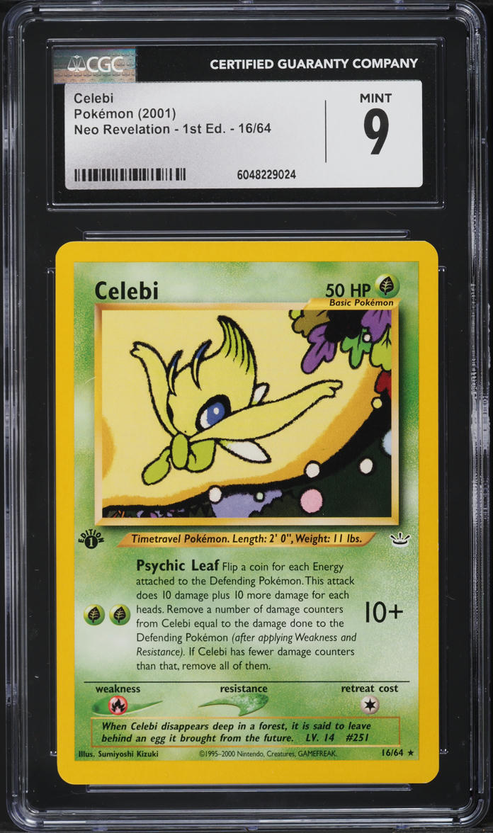 2001 Pokemon Neo Revelation 1st Edition Celebi #16 CGC 9 MINT on Fanatics Collect