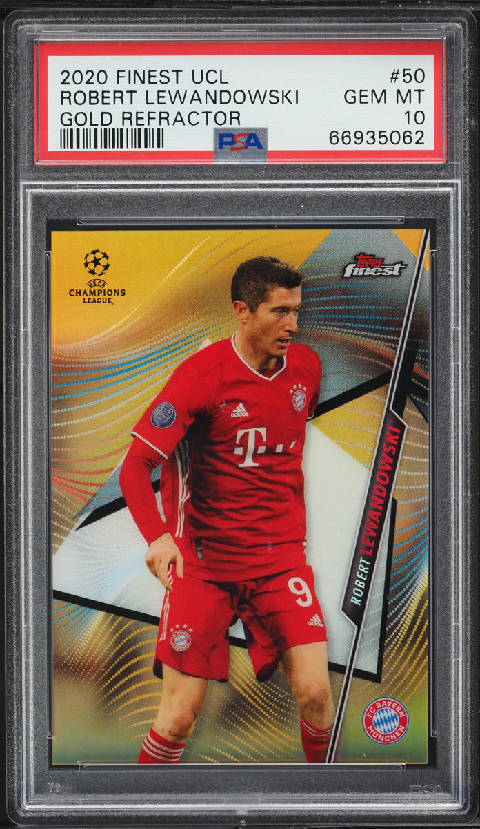 2020 Finest UEFA Champions League Gold Ref. Robert Lewandowski /50 #50 ...