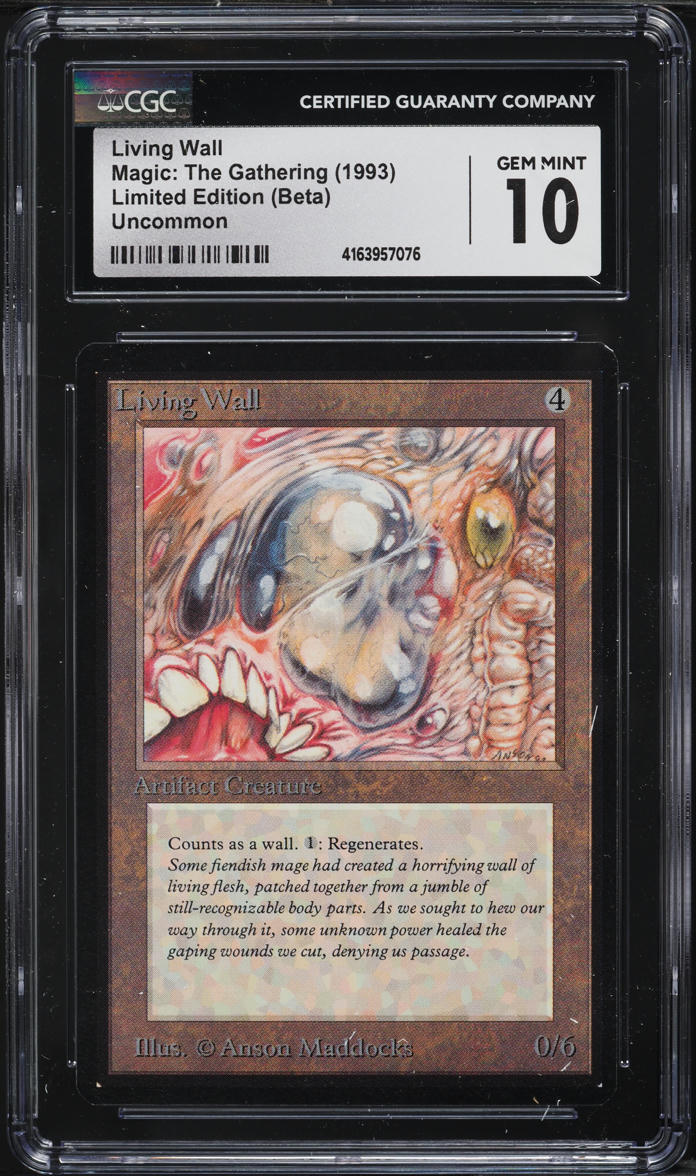 1993 Magic The Gathering MTG Beta Living Wall CGC 9.5 GEM MINT on ...