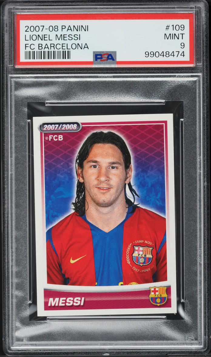 2007 Panini FC Barcelona Lionel Messi #109 PSA 9 MINT on Fanatics Collect