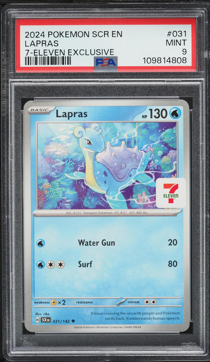 2024 Pokemon SV Stellar Crown 7-Eleven Exclusive Lapras #31 PSA 9 MINT ...