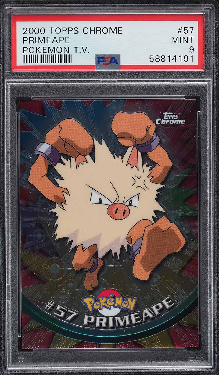 2000 Topps Chrome Pokemon Series 1 Primeape #57 PSA 9 MINT on Fanatics Collect