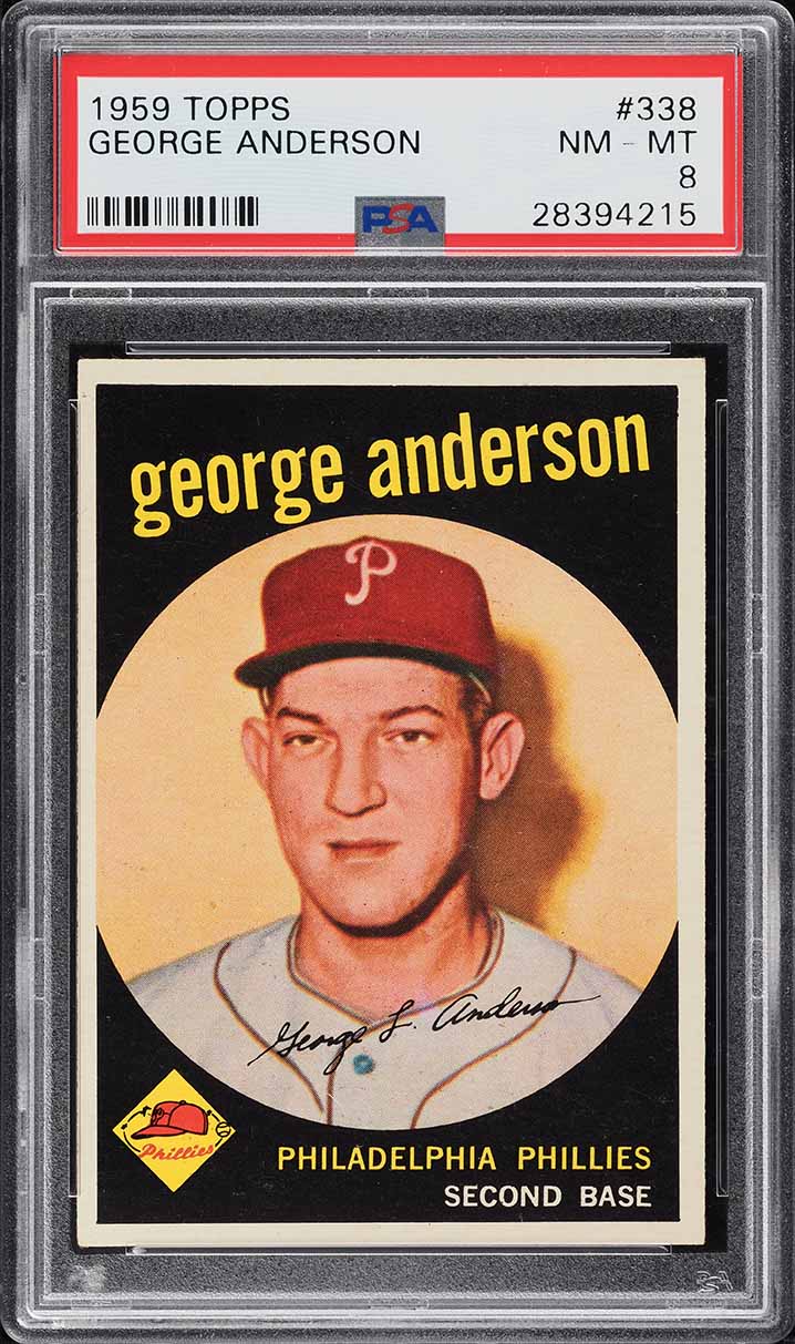 1959 Topps George 'Sparky' Anderson ROOKIE #338 PSA 8 NM-MT on Fanatics ...
