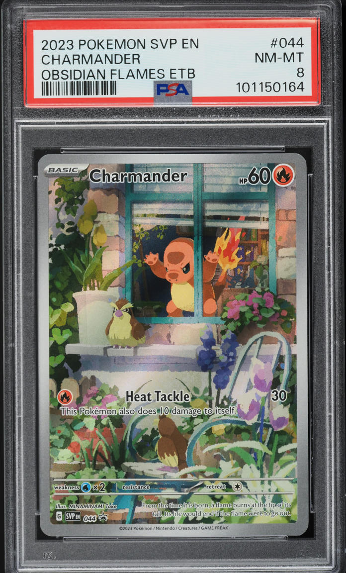 2023 Pokemon SV Black Star Promo Obsidian Flames ETB Charmander #44 PSA ...