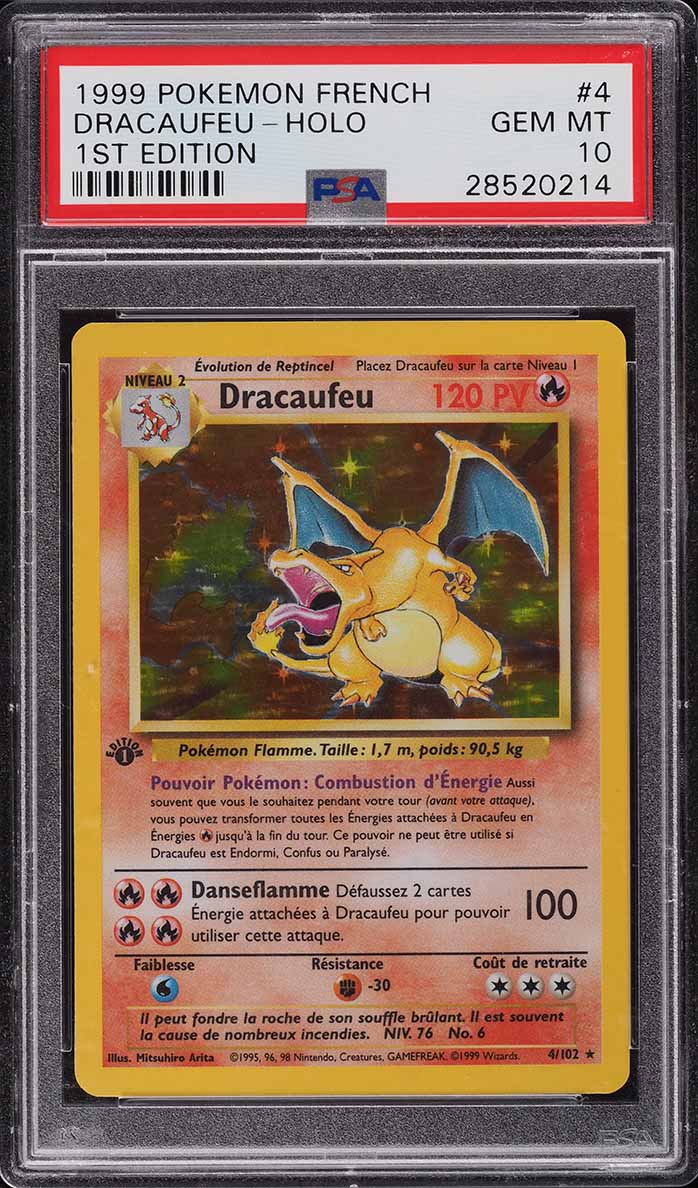 1999 Pokemon Base Set Shadowless 1st Edition Holo Charizard #4 PSA 10 GEM MINT on Fanatics Collect