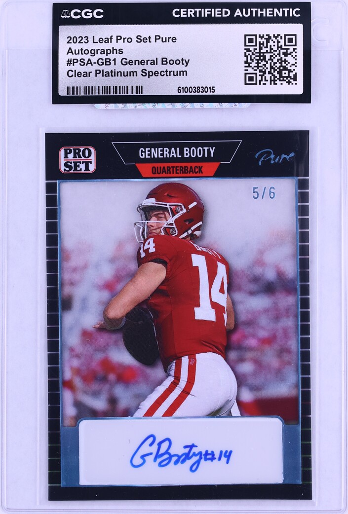 2023 Leaf Pro Set Pure Clear Platinum Spectrum General Booty ROOKIE ...