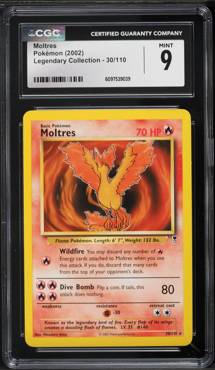 2002 Pokemon Legendary Collection Moltres #30 CGC 9 MINT on Fanatics ...