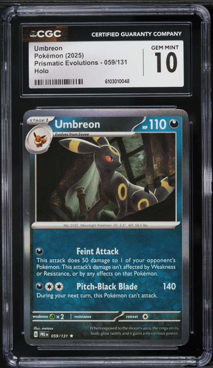 2025 Pokemon Scarlet & Violet Prismatic Evolutions Holo Umbreon #59 CGC ...