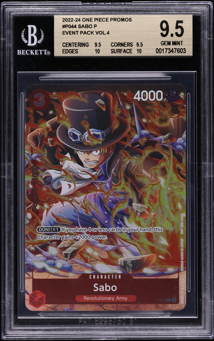 2022 One Piece Promo Event Pack Vol. 4 Sabo #P-044 BGS 9.5 GEM MINT on Fanatics Collect