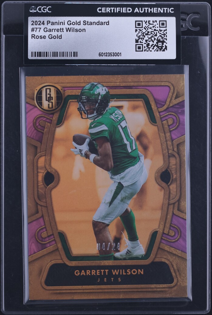2024 Panini Gold Standard Rose Gold Garrett Wilson /24 #77 CGC AUTH on ...
