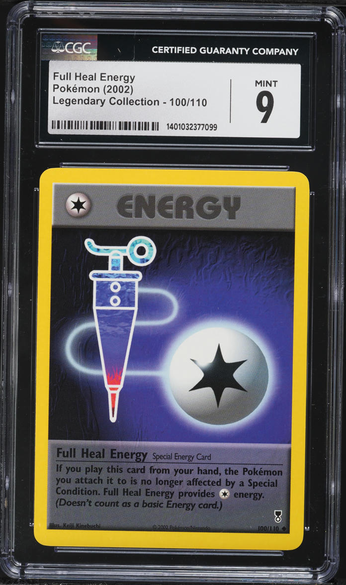 2002 Pokemon Legendary Collection Full Heal Energy #100 CGC 9 MINT on ...