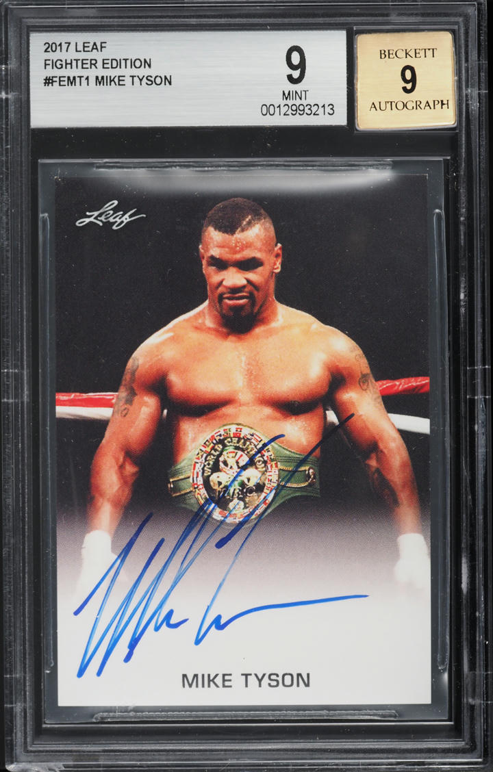 2017 Leaf Fighter Edition Mike Tyson AUTO #FE-MT1 BGS 9 MINT on ...