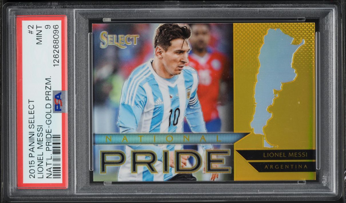 2015 Select National Pride National Pride Gold Prizm Lionel Messi /10 ...