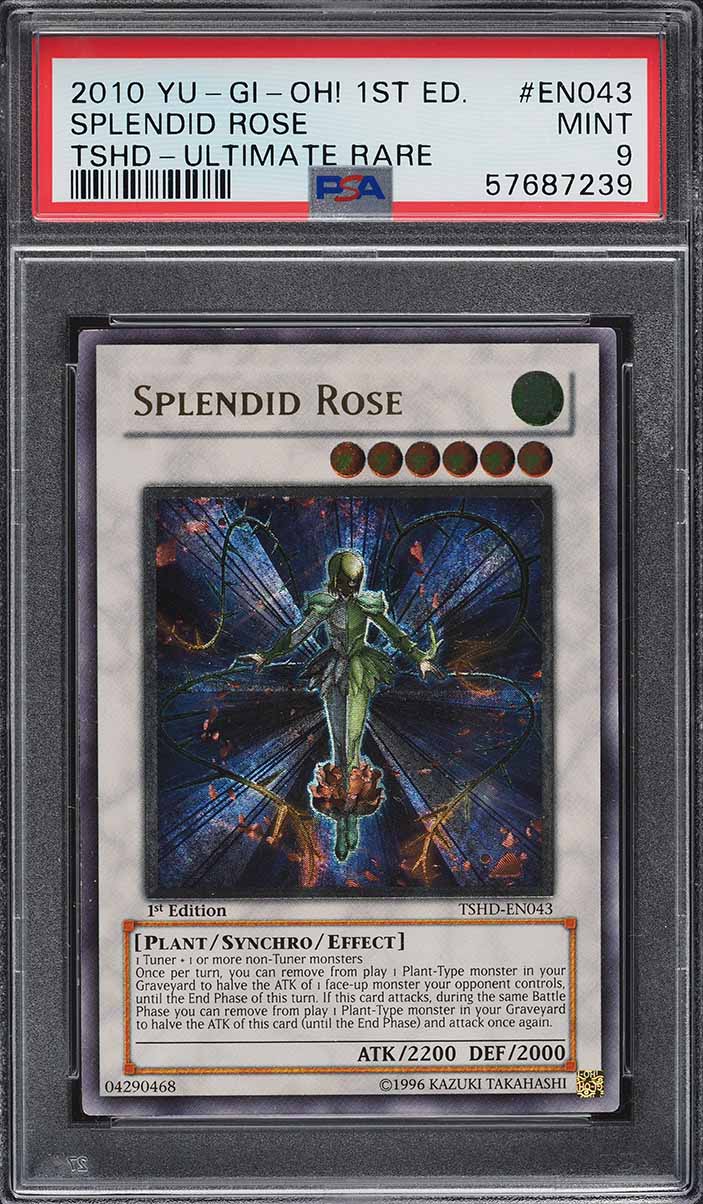 2010 Yu-Gi-Oh! The Shining Darkness 1st Ed UR Splendid Rose #TSHD-EN043 PSA 9 on Fanatics Collect