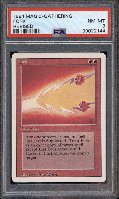 1994 Magic the Gathering Revised Fork PSA 8 on Fanatics Collect
