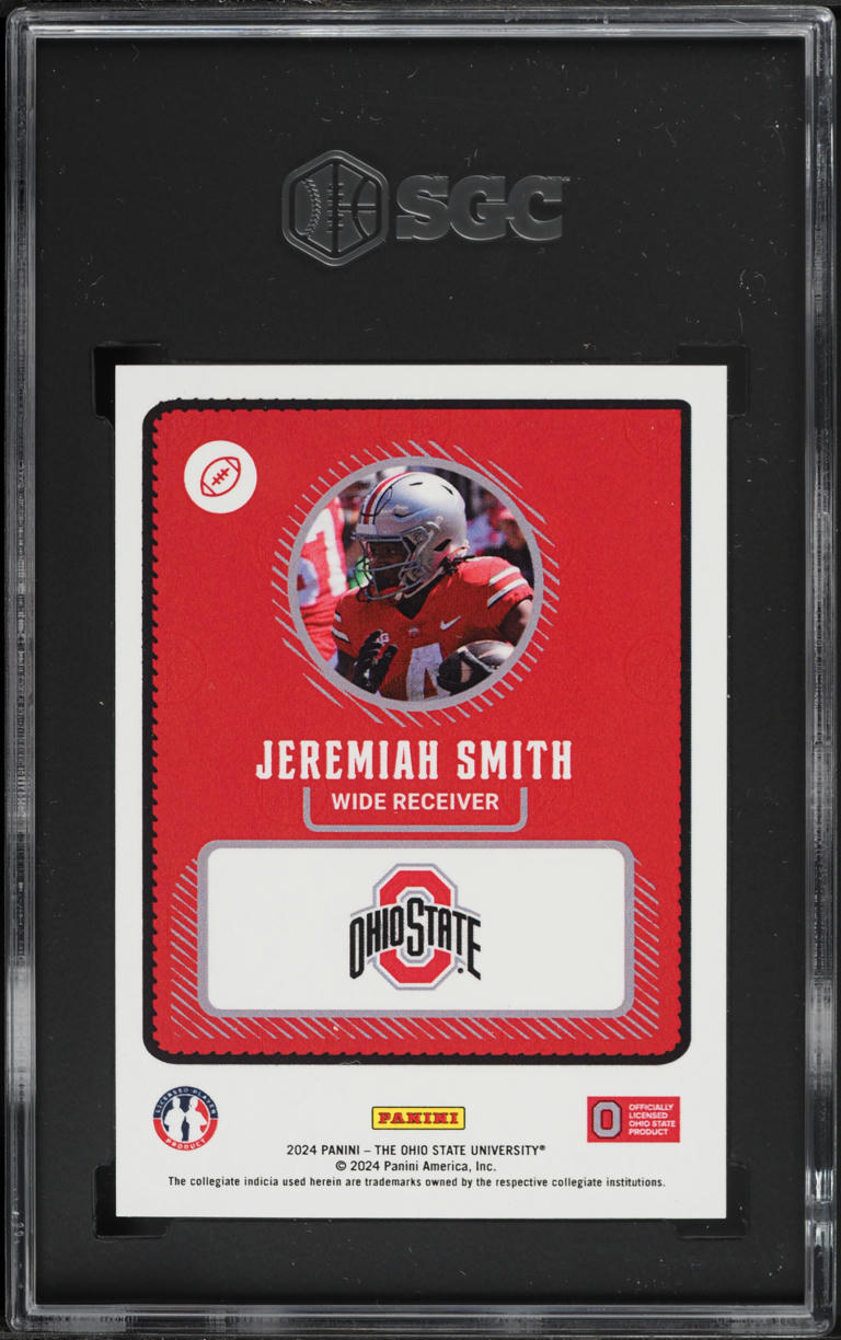 2024 Panini NIL Ohio State University Jeremiah Smith ROOKIE SGC 10 GEM ...