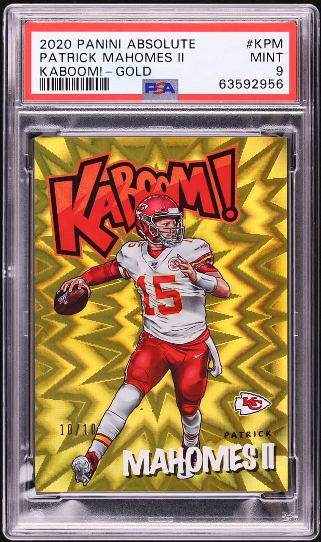 2020 Absolute Kaboom! Gold Patrick Mahomes II 10/10 #K-PM PSA 9 MINT on ...